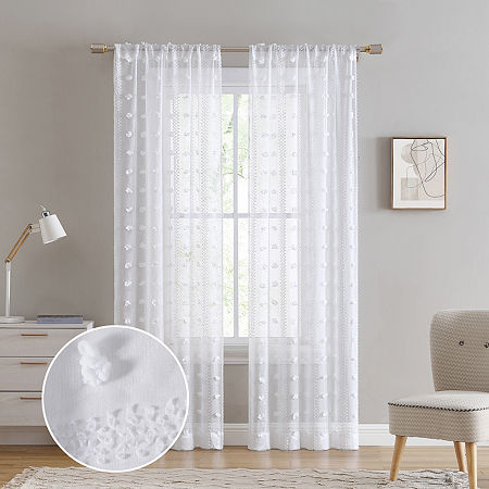 Click here for Laura Ashley Drizzle Rod Pocket Embroidered Sheer... prices
