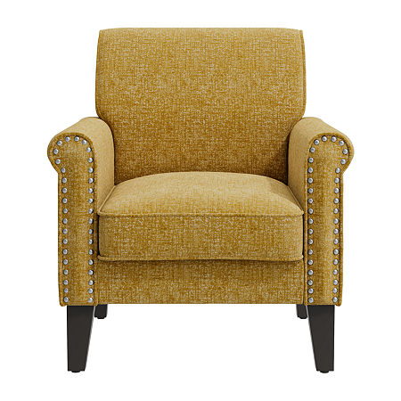 Click here for Jean Traditional Rolled Arm Accent Chair with Pewt... prices