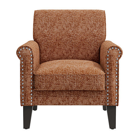 Click here for Jean Traditional Rolled Arm Accent Chair with Pewt... prices