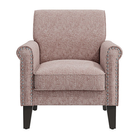 Click here for Jean Traditional Rolled Arm Accent Chair with Pewt... prices