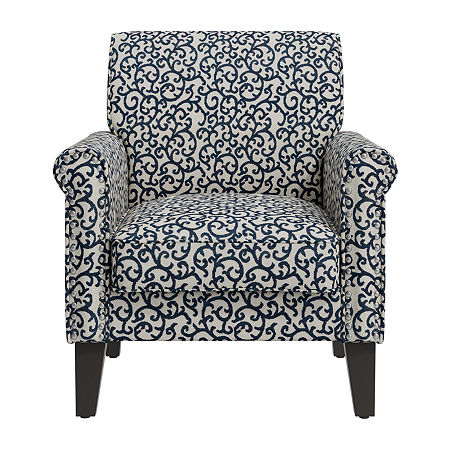 Click here for Jean Traditional Rolled Arm Accent Chair with Pewt... prices