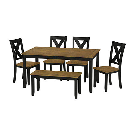 Click here for Sofia 6-pc. Rectangular Dining Set  One Size  Brow... prices