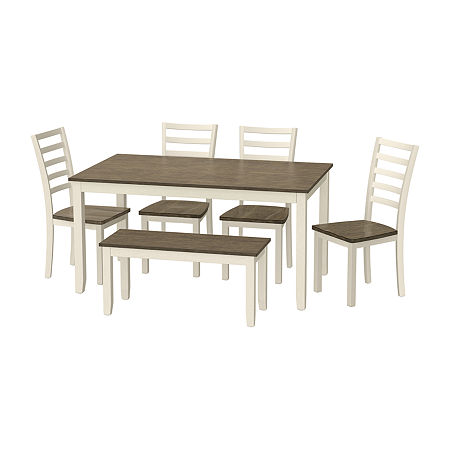 Click here for Milan 6-pc. Rectangular Dining Set  One Size  Brow... prices