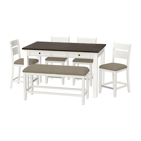 Click here for Touli 6-pc. Rectangular Dining Set  One Size  Brow... prices