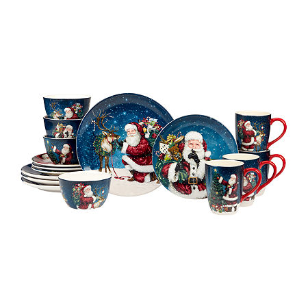 Certified International Santas Secret 16 Pc. Dinnerware Set  Service for 4 - Multi