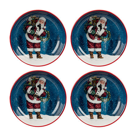 Certified International Santas Secret Soup Bowls  Set of 4 - Multi