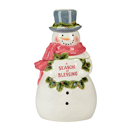 Certified International Snowman Greetings 3D Santa Cookie Jar - Multi