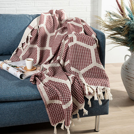 Click here for Lr Home Ashe Geometric Washable Throw  One Size  R... prices