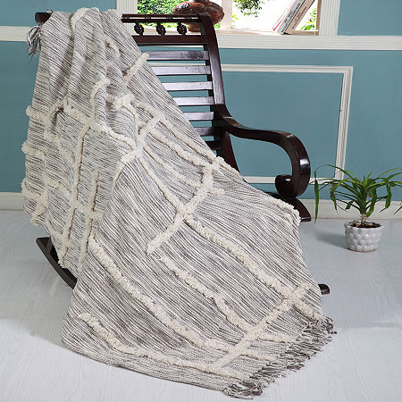Click here for Lr Home Ezra Stripe Washable Throw  One Size  Gray prices