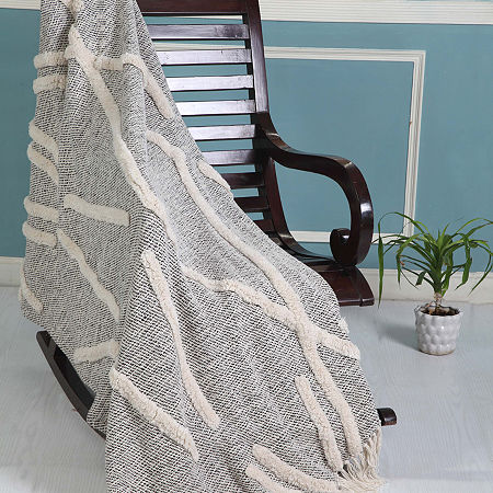 Click here for Lr Home Luca Diamond Washable Throw  One Size  Bla... prices