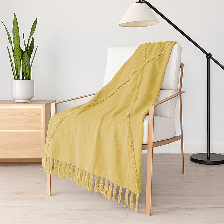 Click here for Lr Home Iris Diamond Washable Throw  One Size  Yel... prices