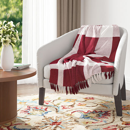 Click here for Lr Home Dylan Checked Reversible Throw  One Size... prices