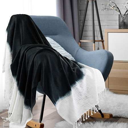 Click here for Lr Home Thomas Ombre Throw  One Size  Black prices