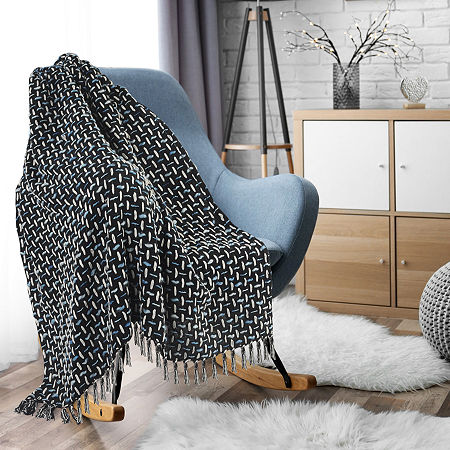 Click here for Lr Home Rony Geometric Washable Throw  One Size  B... prices