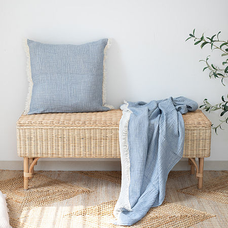 Click here for Lr Home Sunty Solid Washable Throw  One Size  Blue prices