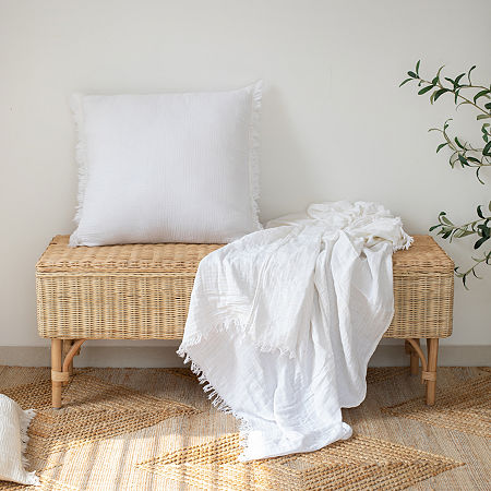 Click here for Lr Home Sunty Solid Washable Throw  One Size  Whit... prices