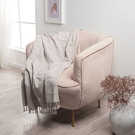 Click here for Lr Home Silvia Stripe Washable Reversible Throw  O... prices