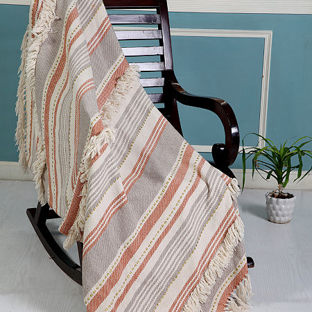 Click here for Lr Home Sarra Stripe Washable Throw  One Size  Bei... prices