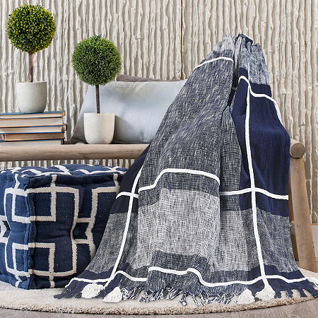 Click here for Lr Home Nathan Checked Washable Throw  One Size  B... prices