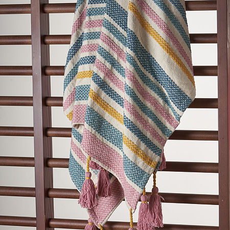 Click here for Lr Home Angel Stripe Washable Reversible Throw  On... prices
