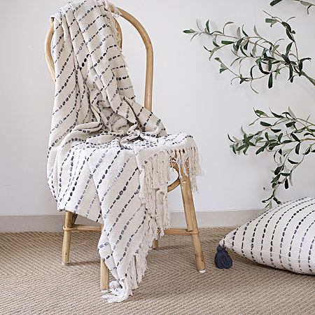 Click here for Lr Home Tony Stripe Reversible Throw  One Size  Gr... prices