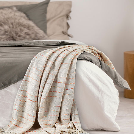 Click here for Lr Home Tony Stripe Reversible Throw  One Size  Wh... prices
