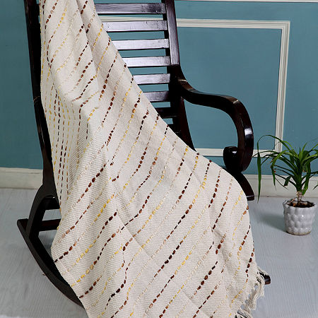 Click here for Lr Home Tony Stripe Reversible Throw  One Size  Wh... prices
