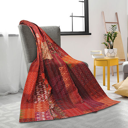 Click here for Lr Home Kher Patchwork Midweight Throw  One Size... prices