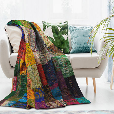 Click here for LR Home Arro Patchwork Midweight Throw  One Size... prices
