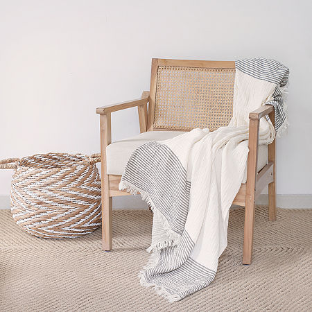 Click here for Lr Home Sona Striped Midweight Throw  One Size  Gr... prices