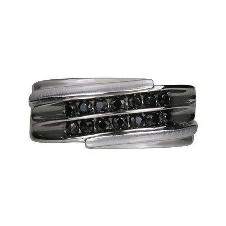 Click here for LIMITED QUANTITIES! Mens 2-Row Black Sapphire Ring... prices