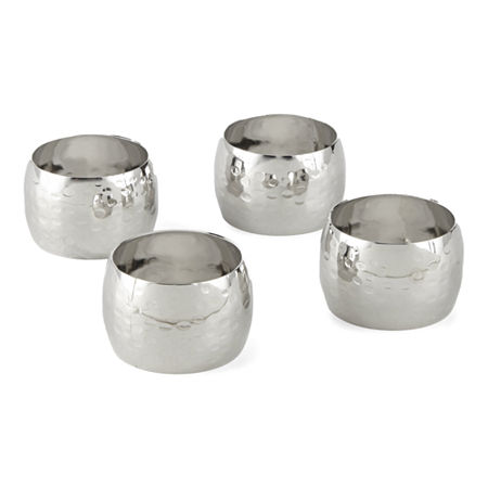 Click here for Homewear Hammered 4-pc. Napkin Rings  One Size  Si... prices