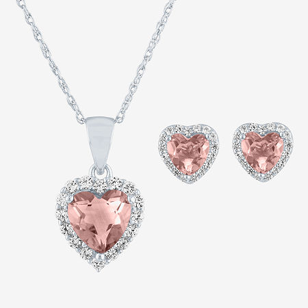 Click here for Gemstone Sterling Silver Heart 2-pc. Jewelry Set... prices