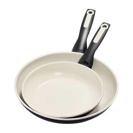 GreenPan Rio Ceramic Nonstick 8and 10 Frypan Set - Black