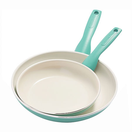 GreenPan Rio Ceramic Nonstick 8and 10 Frypan Set - Turquoise