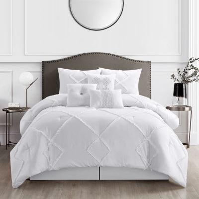 Stratford Park Alaia 7-pc. Midweight Comforter Set, Color: White - JCPenney