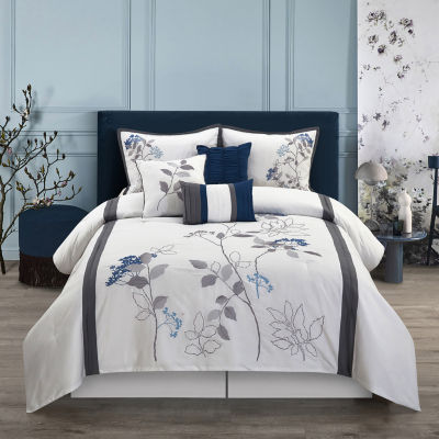 Stratford Park Clarissa 7-pc. Midweight Comforter Set, Color: White ...