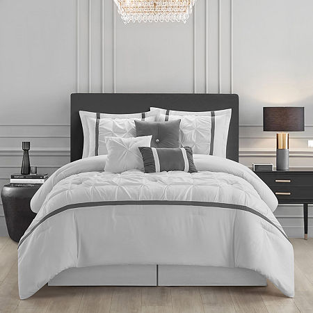 Stratford Park Elena 7-Piece Comforter Set  King - White