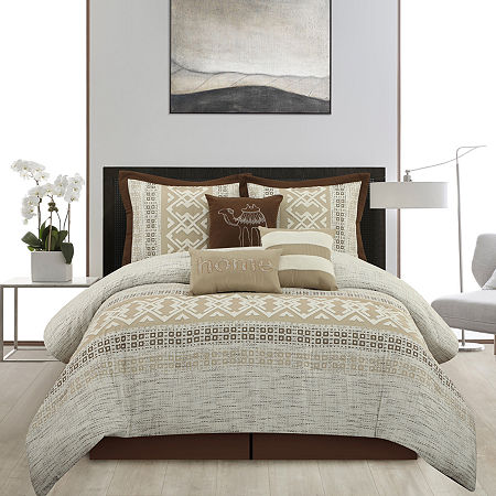 Stratford Park Anaya 7-Piece Comforter Set  King - Taupe