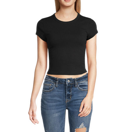 Click here for Arizona Womens Juniors Round Neck Short Sleeve Cro... prices