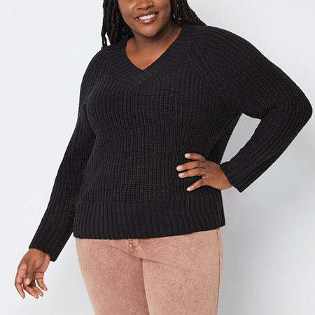 Click here for a.n.a Plus Womens V Neck Long Sleeve Pullover Swea... prices