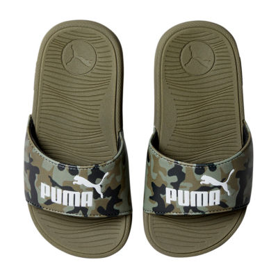 PUMA Little & Big Boys Cool Cat 2.0 Camo Slide Sandals, Color: Dark ...