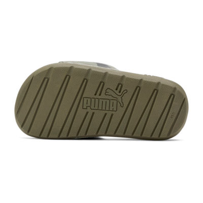 PUMA Little & Big Boys Cool Cat 2.0 Camo Slide Sandals, Color: Dark ...