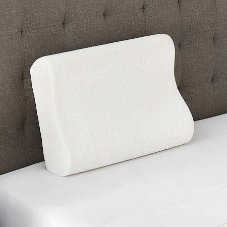 ProSleep Classic Support Memory Foam Pillow  Contour - White