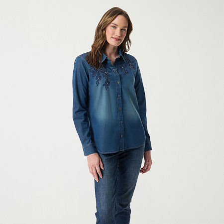 Click here for Gloria Vanderbilt Womens Long Sleeve Regular Fit B... prices