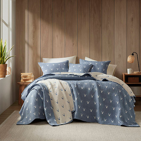 Woolrich Keystone Matelasse 3-Pc. Coverlet Set  King/Cal King - Blue