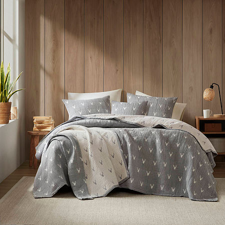 Woolrich Keystone Matelasse 3-Pc. Coverlet Set  Full/Queen - Gray