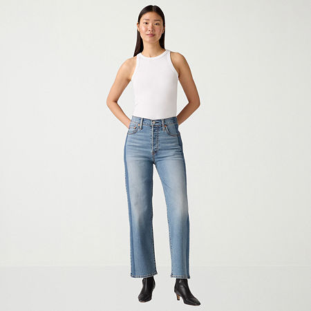 Levis Womens High Rise Ribcage Straight Ankle Jeans  30  Blue