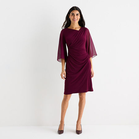 Click here for Connected Apparel Womens 3/4 Sleeve Sheath Dress... prices