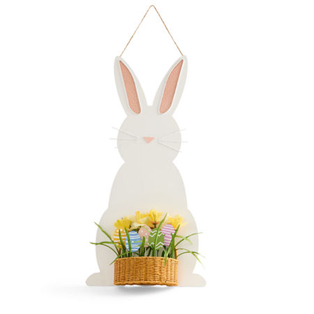 Click here for Layerings Bunny Easter Porch Sign  One Size  White prices